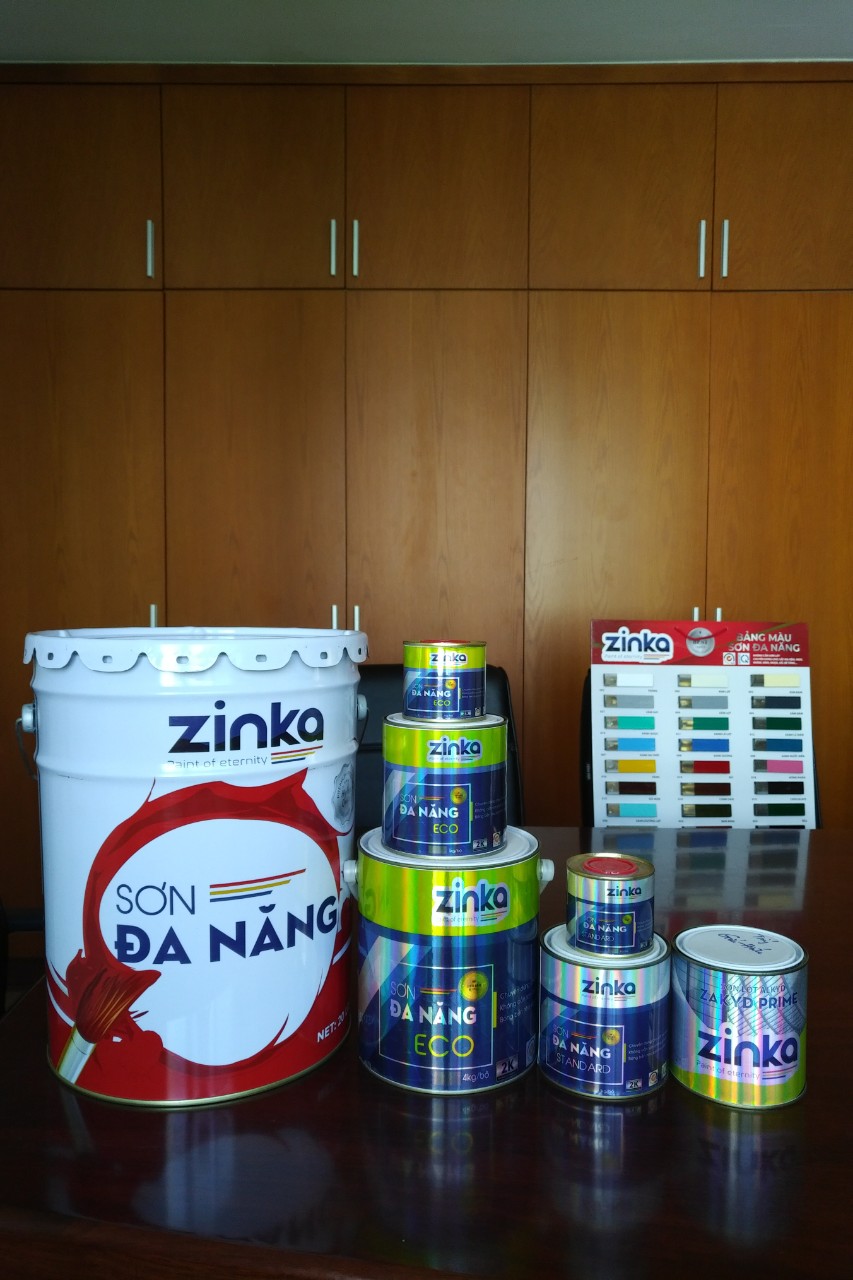Thiết kế nhận dạng mới loại thùng 20 lít ZINKA - SƠN ZINKA